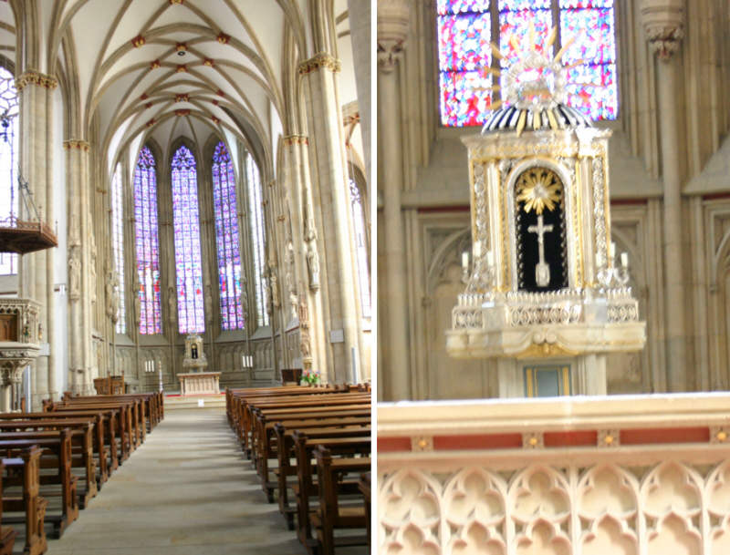 Innenansicht und Hochaltar der St.Lambertikirche - Fotos ...