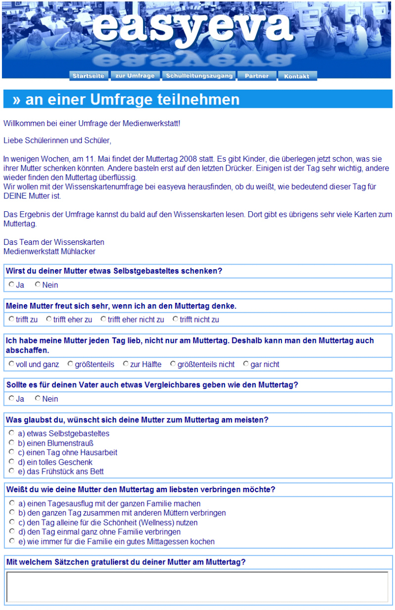 Die Fragestellungen der Wissenskartenumfrage - Medienwerkstatt-Wissen ...