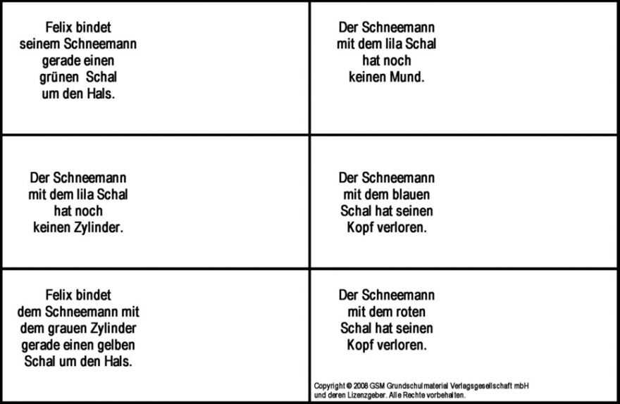 Lese-Mal-Aufgabe zum SCHNEEMANN-LESE-DOMINO 3 - Medienwerkstatt-Wissen © 2006-2025 Medienwerkstatt
