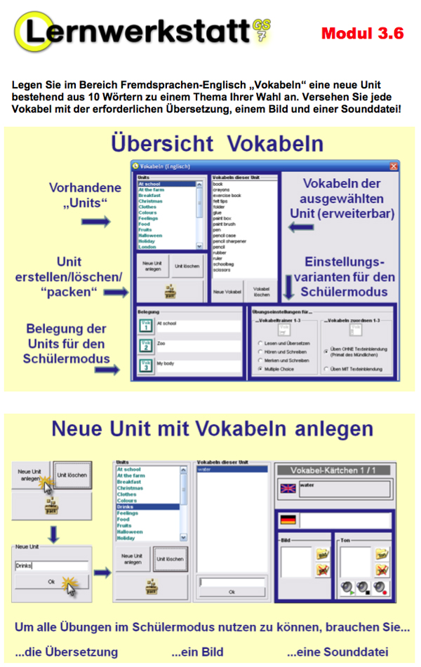 Eigene Übungen erstellen - Vokabeln - Medienwerkstatt-Wissen © 2006-2025 Medienwerkstatt