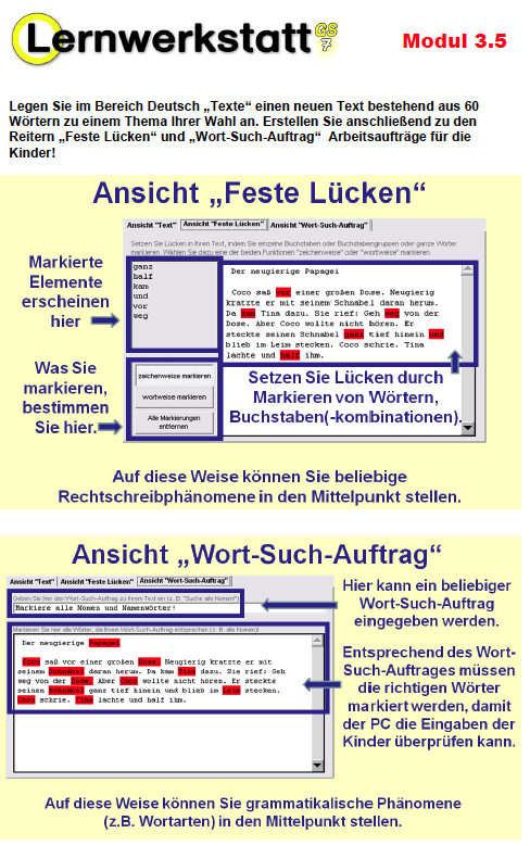 Eigene Übungen erstellen mit Texten - Medienwerkstatt-Wissen © 2006-2025 Medienwerkstatt