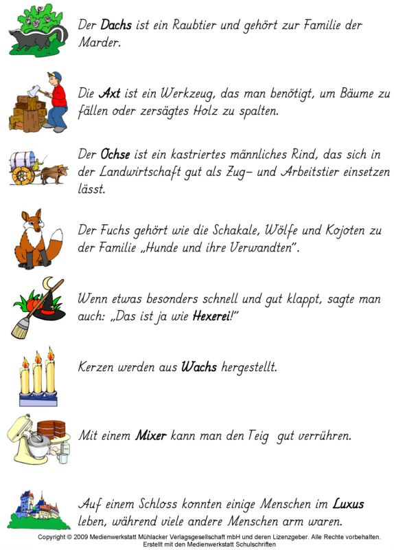 Wörter mit chs oder x zuordnen 2 / Lösung - Medienwerkstatt-Wissen ...