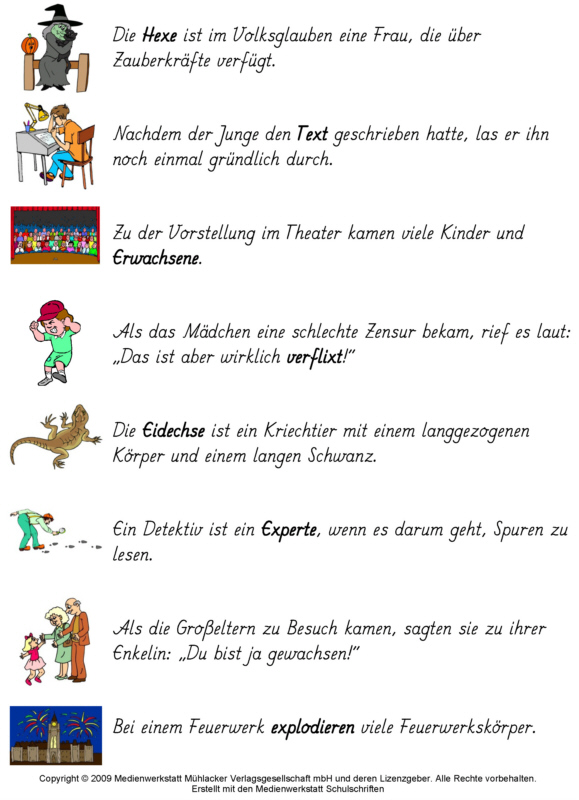 Wörter mit chs oder x zuordnen 3 / Lösung - Medienwerkstatt-Wissen ...