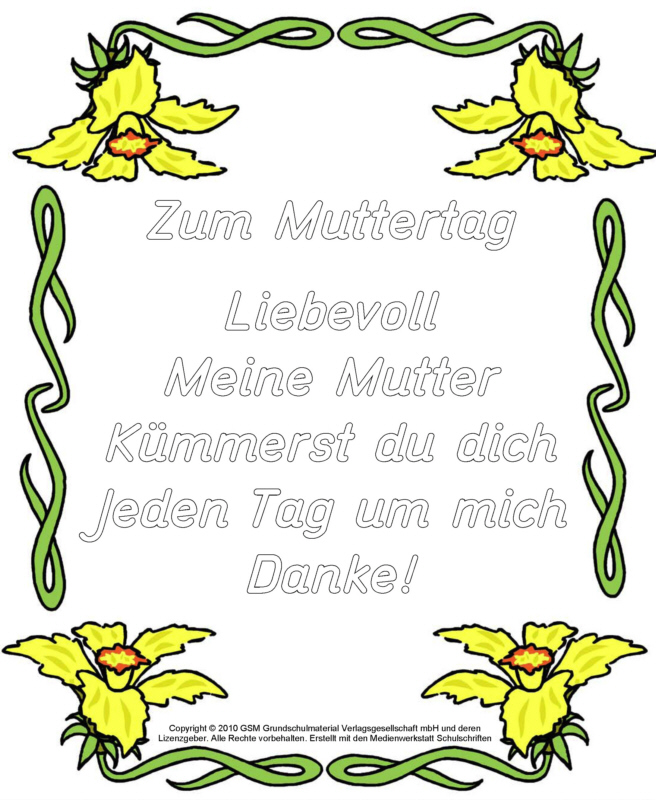 Elfchen zum Muttertag - Beispiel 1 - Medienwerkstatt-Wissen © 2006-2026 ...