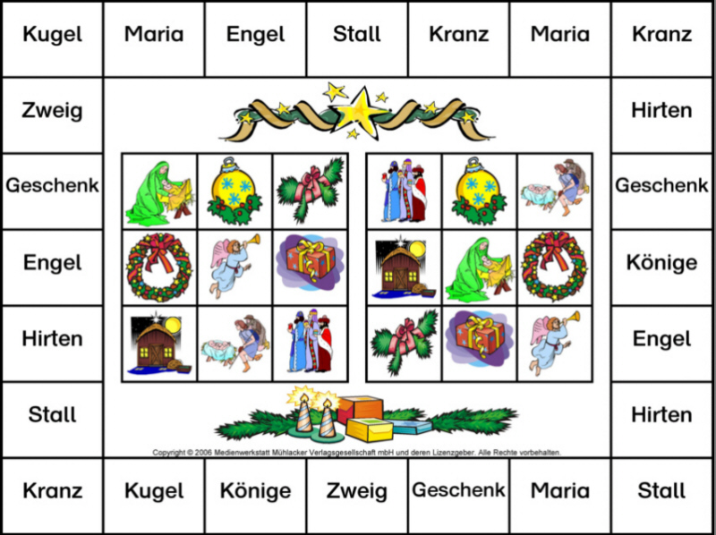 Advents-Bingospiel 2 - Medienwerkstatt-Wissen © 2006-2025 Medienwerkstatt